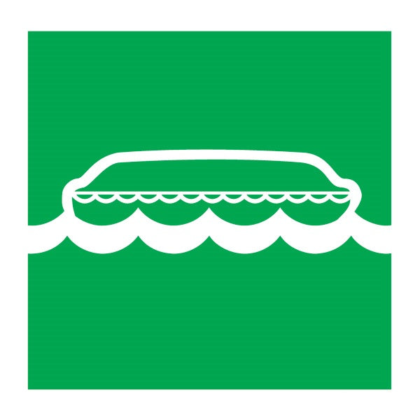 IMO Symbol Lifeboat IMPA 334050 150x150mm – Technomarine Supply USA