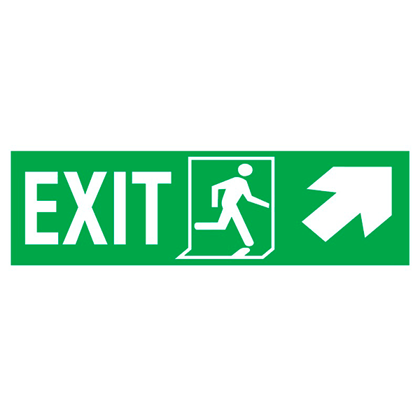 IMO Sign Exit Left-man Run Right-arrow Up/right IMPA 334403 ...