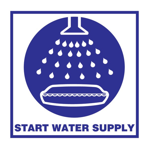 IMO Symbol Start Water Supply IMPA 335107 150x150mm – Technomarine ...